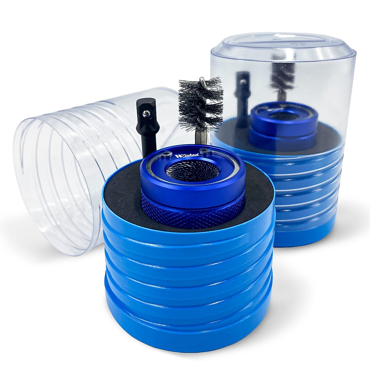 WICKED Professional ½” & ¾ Copper Tube Pipe Cleaning Brush Set; The Professional Plumber’s Tool Industrial “All Metal” Strength Heavy Duty Construction Grade with Replaceable Parts - Double Set