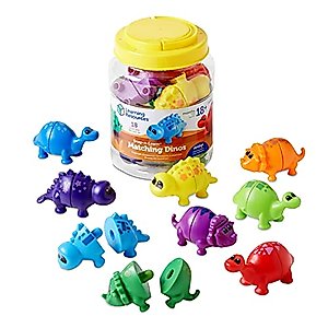 Learning Resources Snap-n-Learn Matching Dinos - 18 Pieces, Ages 18+ Months Toddler Fine Motor Toys, Counting & Sorting Toy, Shape Sorting, Dinosaurs Toys, Sensory Bin Toys