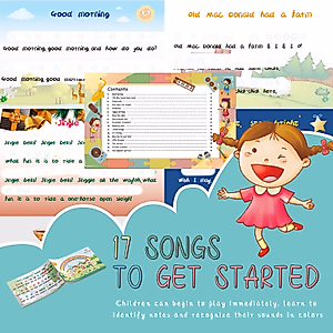 Desk Bells, Rainbow Diatonic Hand Bells for Kids with 17 Songbook & Musical Flash Cards, Toddler Preschool Musical Learning Toys, Boys & Girls Birthday Gift for 3-Year-Old and Over