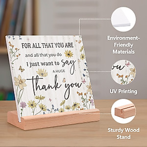 Unique Thank You Gifts for Women - Personalized Desk Card with Thanks Words - Christians Gifts for Women， Funny Thank You Gifts for Coworkers Best Friends Nurse Teacher Family Boss