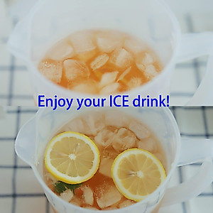 0.66 Gallon/2.5 Litre Plastic Pitcher with Lid BPA-FREE Eco-Friendly Carafes Mix Drinks Water Jug for Hot/Cold Lemonade Juice Beverage Jar Ice Tea Kettle (Navy, 81oz)