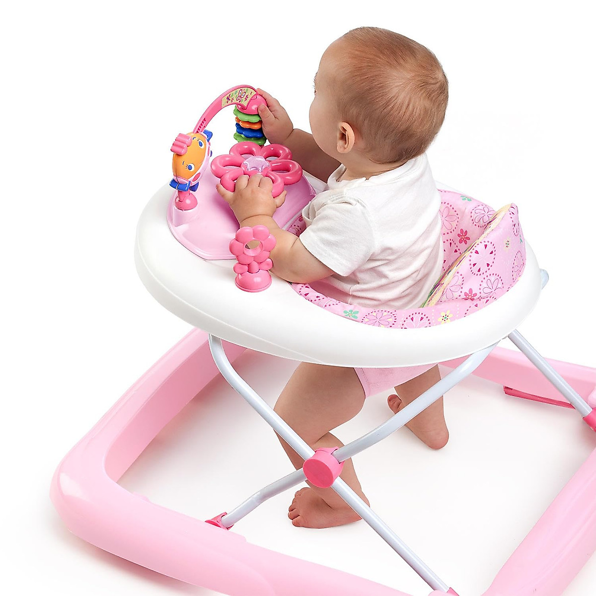 Bright Starts JuneBerry Walk-A-Bout Walker with Easy Fold Frame for Storage, Ages 6 months +
