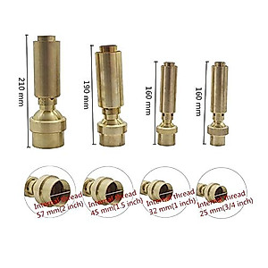 LRJSKWZC Garden Sprinkler Air-Blended Sprinklers Garden Landscape Fountain 3/4" 1" 1.5" 2" Brass Adjustable Air Bubbling Water Column Fountain Nozzles (Color : 2 inch)