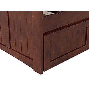 AFI, Nantucket Twin Size Wood Daybed Frame with 2 Storage Drawers, Walnut (Brown)