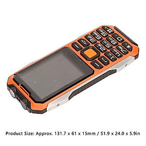 ASHATA Unlocked Big Button Senior Cell Phone, Easy to Use 2G Multifunction Dual SIM Loud Volume Basic Phone with SOS Button for Elderly, 6800mAh Battery, Supports 13 Languages(Orange)