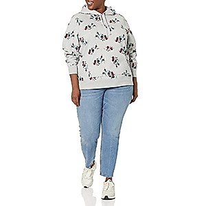 Amazon Essentials Disney | Marvel | Star Wars | Princess Women's Fleece Pullover Hoodie Sweatshirts (Available in Plus Size), Minnie Icons, Medium