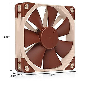 Noctua NF-F12 5V, Premium Quiet Fan with USB Power Adaptor Cable, 3-Pin, 5V Version (120mm, Brown)