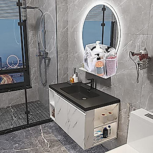 Qimodo Mesh Shower Caddy Tote with V-separated Compartment,Heavy Duty Toiletry Bath Basket Bag for Dorm College Gym Camping (White)