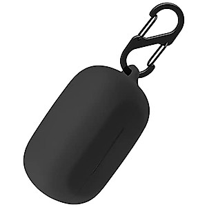 Geiomoo Silicone Case Compatible with JBL Reflect Flow Pro, Protective Cover with Carabiner (Black)