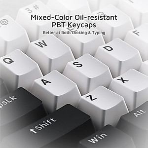 FL ESPORTS F12 65% Three-Mode Wireless Mechanical Keyboard, 68 Keys RGB BT 5.0/2.4Ghz Gaming Keyboard, Smooth Quiet Kailh BOX Red Switch, PBT Keycaps, Durable Battery, Tranquility Blue