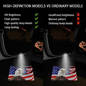 CXCCOI 2PCS Car Door Lights Logo Projector,HD Car Welcome Light LED Courtesy Light for Cool Car Decorations,Universal Car Door Projector Lights Fit All Vehicle Models (Eagle Flag)