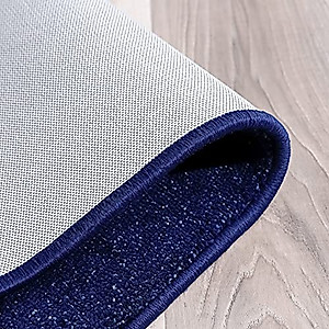 LOHAS Home Modern Area Rug Indoor Rectangle Solid Carpet Accent Rug Living Room Family Room, 2 x 3 Feet, Navy Blue