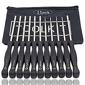 11 Pcs Carburetor Adjustment Tool Screwdriver Kit for Common 2 Cycle Carburator Adjusting Small Engine Carb Tune up Adjusting Tool, Carburetor Adjuster Tool - Carb Tool Kit (band black Tool bag)
