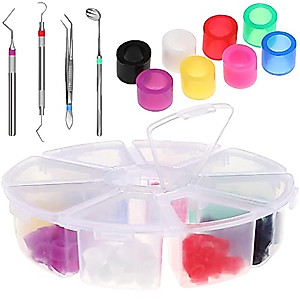 160pcs Dental Code Ring Dental Code Rings Silicone Instrument Code Rings for Color Code Rings Hospital Orthodontic Code Ring