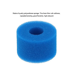 Zerodis Pool Filter Sponge Cartridge Reusable Washable Filter Sponge Cleaner for Swimming Pool Supplies Replacement Filter Pump Cartridge