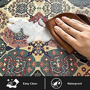 OTOB Kitchen Rugs Set of 2 Anti Fatigue Mats for Kitchen Floor Boho Kitchen Rugs and Mats Non Skid Washable Memory Foam Kitchen Floor Mat Comfort Standing Desk Mat for Front of Sink Laundry