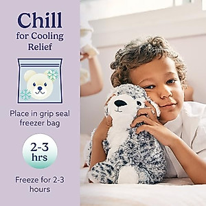 Warmies Microwavable & Weighted Stuffed Animals, Snow Leopard - Heated Stuffed Animal Plushie for Warmth & Comfort - Cute Soft Plush Toys for Adults & Children (Boys, Girls, Babies & Toddlers)