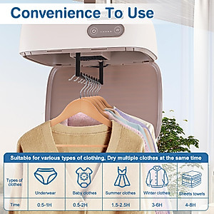 Portable Dryers for Laundry, 600W Mini Laundry Dryer with Dryer Bag Support Stand for Delicate Garments, Underwear, Baby Clothes, Compact and Convenient Drying Solution for Apartment, Dorm Travel