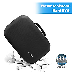 ProCase Hard Travel Case Compatible for Meta Oculus Quest 2 VR Gaming Headset, Shockproof Carrying Bag with Shoulder Strap for Controllers Accessories Storage, Also Fits Elite Strap -Black