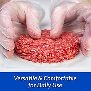 Reli. Disposable Gloves, Medium (1000 Pack Bulk) (S/M/L/XL Available), Hybrid Plastic Gloves Disposable - Latex Free/Powder Free, Clear Disposable Gloves for Hand Protection/Food Handling (Med)