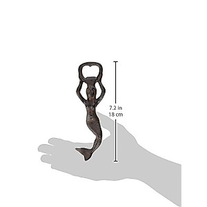 Antique Reproduction Iron Mermaid Bottle Opener Rust