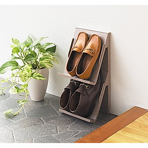 イセトウ(Isetou) Iseto Wall Storage Shoe Stand (Set of 2), Brown