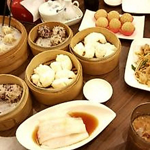 JapanBargain 2221, Bamboo Steamer Basket 6 inch Chinese Food Rice Vegetable Dim Sum Buns Chicken Meat Seafood Dumpling Steamer, 6-inch