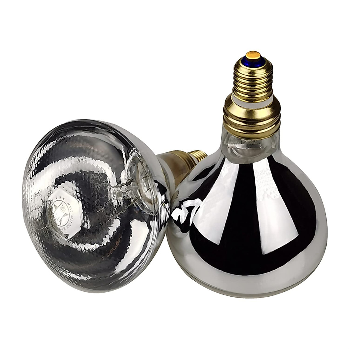 BONGBADA Heat Lamp Bulb P40 2 Pack Red Infrared Glass Lamp Bulb for Food Service, Brooder Bulb, Chicks, Pet, Bathroom, Light Therapy, Reptiles and Amphibian Use E26 Base (Clear, 125W)