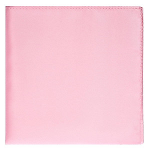 KissTies Rosy Pink Pocket Square Mens Satin Handkerchief + Gift Box