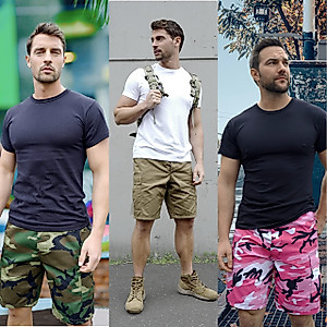 Rothco Men's Ultra Force Military Style BDU Combat Shorts, Black, Large Regular (Waist:35" to 39")