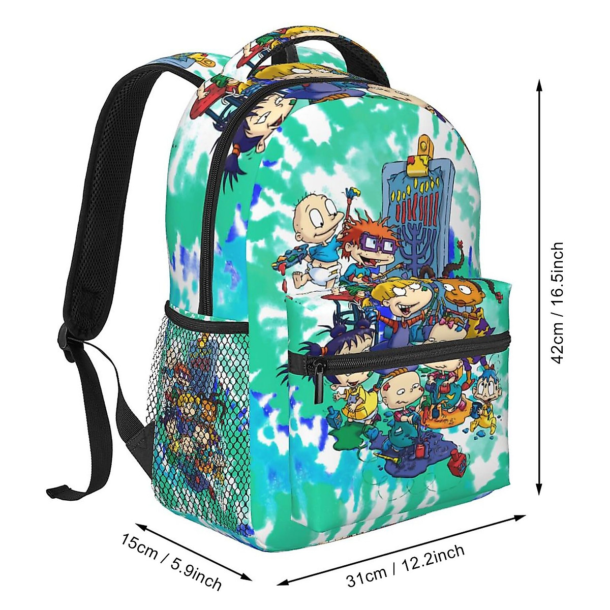 QIAOQIAOTA Anime Backpack 3D All-Over Tie-dye Print Bookbag for Boys Kids Large Capacity 16.5 inch Travel Bag Laptop Backpacks