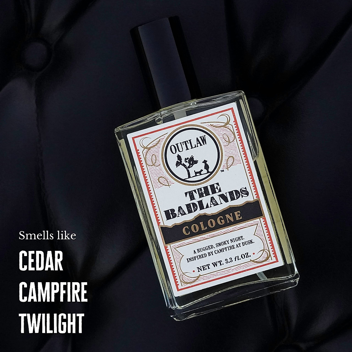 Smoky & Woody Cologne with notes of Cedar and Campfire - The Badlands Cologne by Outlaw - Men's or Women's Cologne