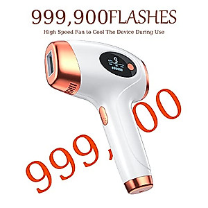 At-home IPL Hair Removal for Women and Men, Permanent Laser Hair Removal 999900 Flashes for Facial Legs Arms
