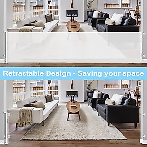 168 Inch Extra Long Baby Gates for Large Openings Retractable Baby Gate Retractable Gate Outdoor Retractable Baby Gates Extra Wide Baby Gates for Large Openings Extra Large Dog Gate for Large Openings