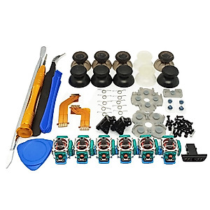 ZHAWULEEFB New Compatible 3D Analog Sensor Wheel Thumb Sticks Joystick Rocker Module Replacement for Sony PS5 Game Controller 6pcs 1 Set of Tools, 1charging Port,(Plus Other Products as Pictured