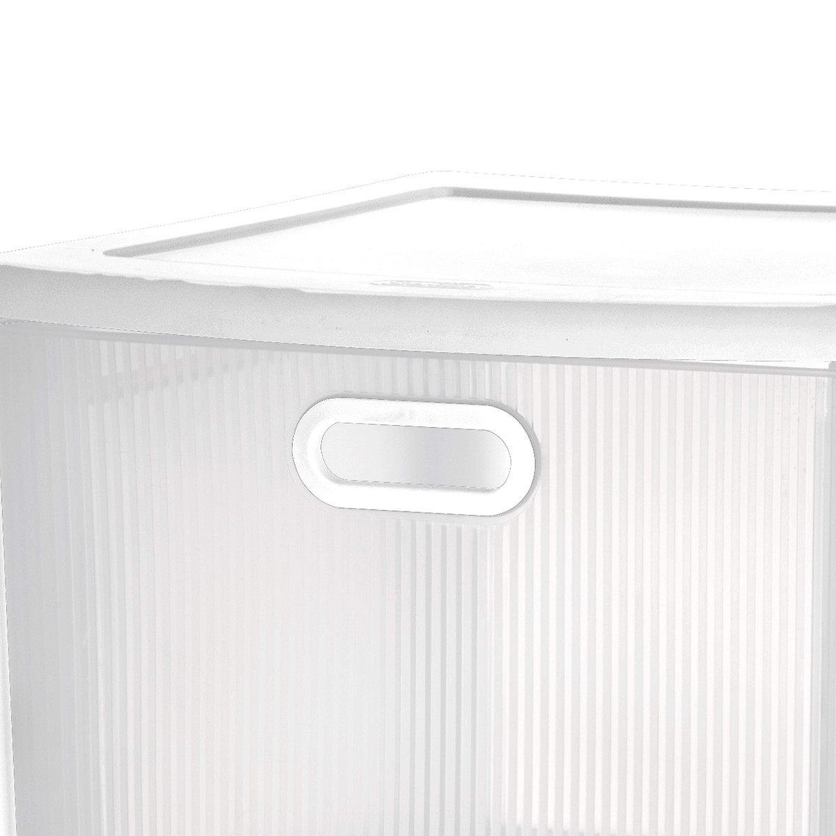 Sterilite 36208002 Ultra 2 Drawer Cart, White Frame & Clear Textured Drawers w/ Handles & Black Casters, 2-Pack