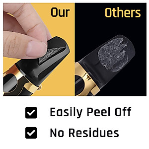 Focusound Saxophone & Clarinet Mouthpiece Cushions, Thick, 0.8mm Black, 8-Pack…