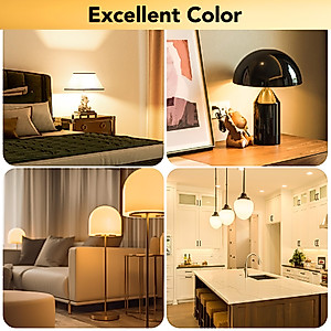 Gina.W led dimmable Light Bulbs 60 watt Soft White Light Bulbs,e26 Light Bulb 800 lumens led Light Bulbs A19 3000K ETL Listed 4 Pack