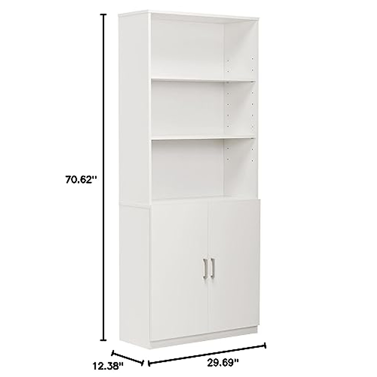 Ameriwood Home Moberly Bookcase with Doors, White