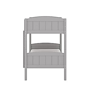 Hillsdale, Alexis Contemporary Wood Arch Twin Over Twin Size Bunk Bed, Gray