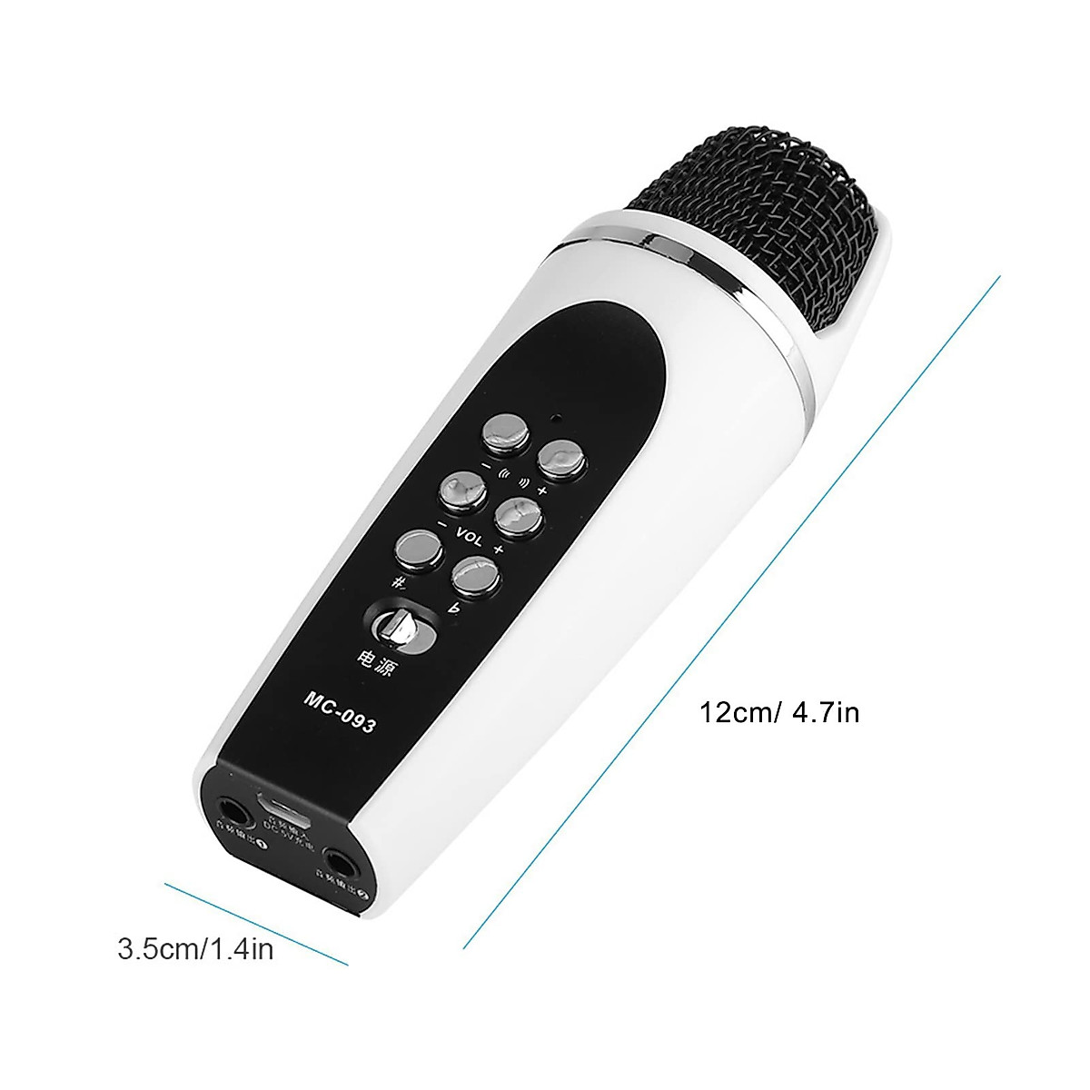Voice Changer Microphone, Microphone Mic Voice Changer Microphone Microphone Karaoke Speaker with 4 Voice Conversion Modes for Smartphone PC