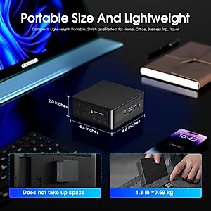 Intel NUC 11 NUC11PAHi7 Panther Canyon Mini PC, i7-1165G7, 32GB RAM, 1TB SSD, Mini Computers Windows 11 Pro for Business Home Office, Support 8K/WiFi 6/4K Quad Display/Bluetooth 5/Thunderbolt 3
