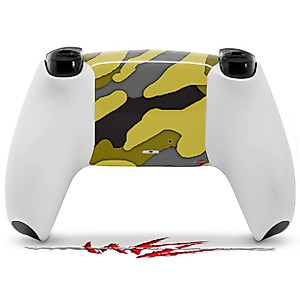 WraptorSkinz Skin Wrap compatible with Sony PS5 DualSense Controller Camouflage Yellow (CONTROLLER NOT INCLUDED)