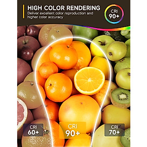 UNILAMP 3 Way Light Bulbs 50 100 150w Equivalent, Daylight White 5000K, E26 LED Filament Light Bulbs, Three Way A19 LED Light Bulb with 90+ CRI, Bright White Light Bulbs, Classic Clear Glass, 2 Pack