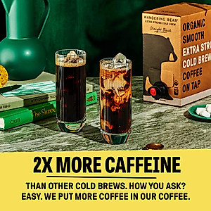 Wandering Bear Organic Caramel Cold Brew Coffee On Tap, 96 fl oz - Extra Strong, Smooth, Unsweetened, Shelf-Stable, and Ready to Drink Iced Coffee, Cold Brewed Coffee, Cold Coffee