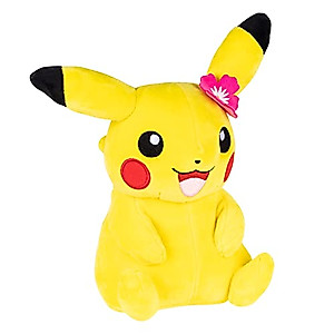 Pokémon 8" Pikachu with Flower Plush - Officially Licensed - Quality & Soft Stuffed Animal Toy - Add Pikachu to Your Collection! - Great Gift for Kids, Boys, Girls & Fans of Pokemon