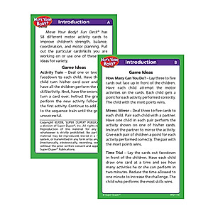 Super Duper Publications | Move Your Body Fun Deck | Occupational Therapy Flash Cards | Educational Learning Materials for Children