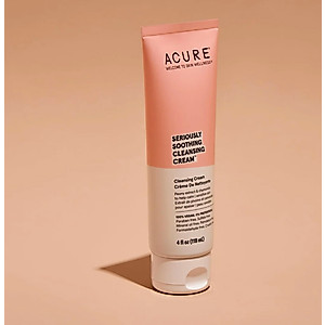 ACURE Seriously Soothing Cleansing Cream | 100% Vegan | For Dry to Sensitive Skin | Peony Extract & Chamomille - Soothes , Hydrates & Cleanses | 4 Fl Oz