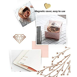 MultiBey NE0600607 Light Luxury Fashion Paper Clips, Rose Gold Edition, In Round Paper Clip Holder With Magnetic Lid, 28 mm, 100 Piece Per Box