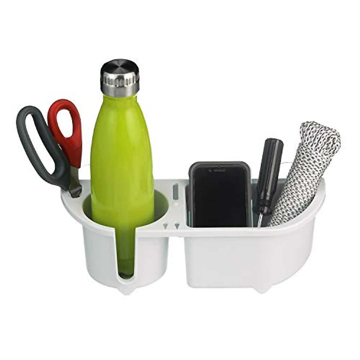 Seachoice Cruisin' Caddy, UV-Resistant Marine Boat Beverage and Item Organizer, White